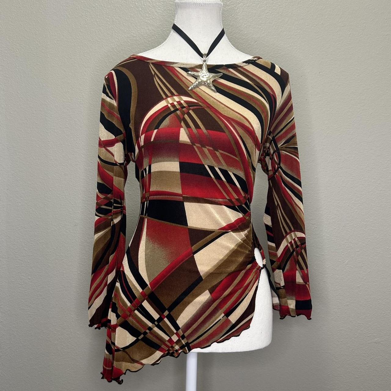 Vintage Susan Lawrence asymmetrical long sleeve... - Depop