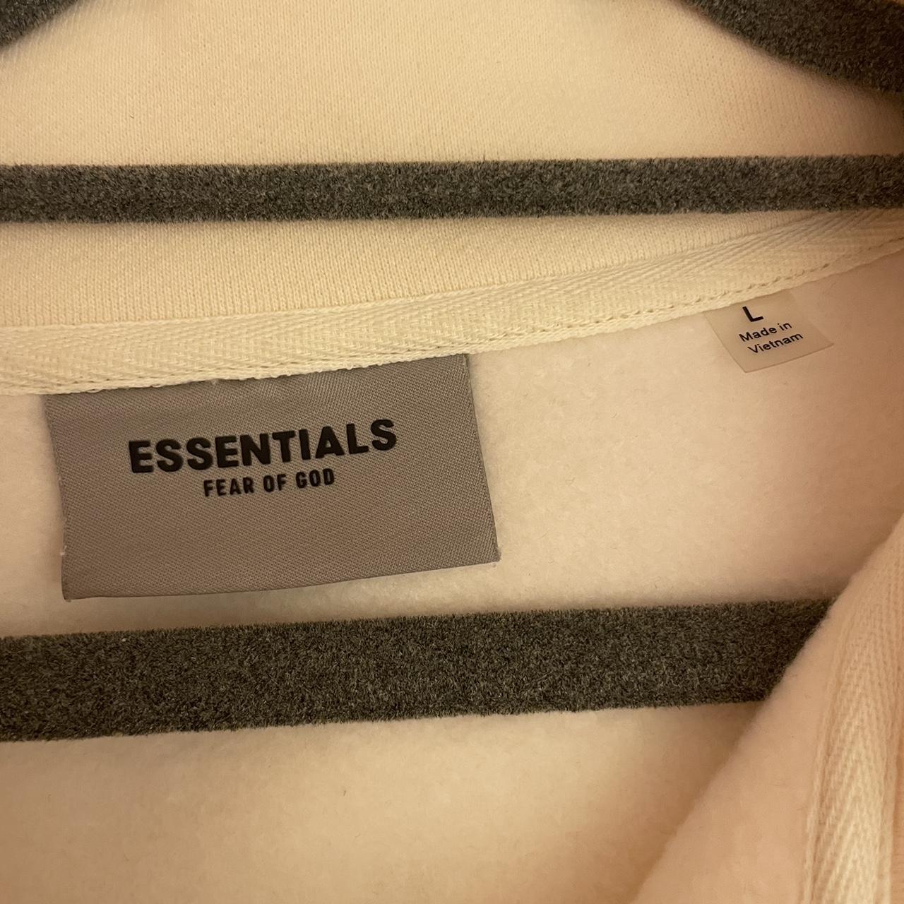 essentials beige quarter zip size L new + clean need... - Depop