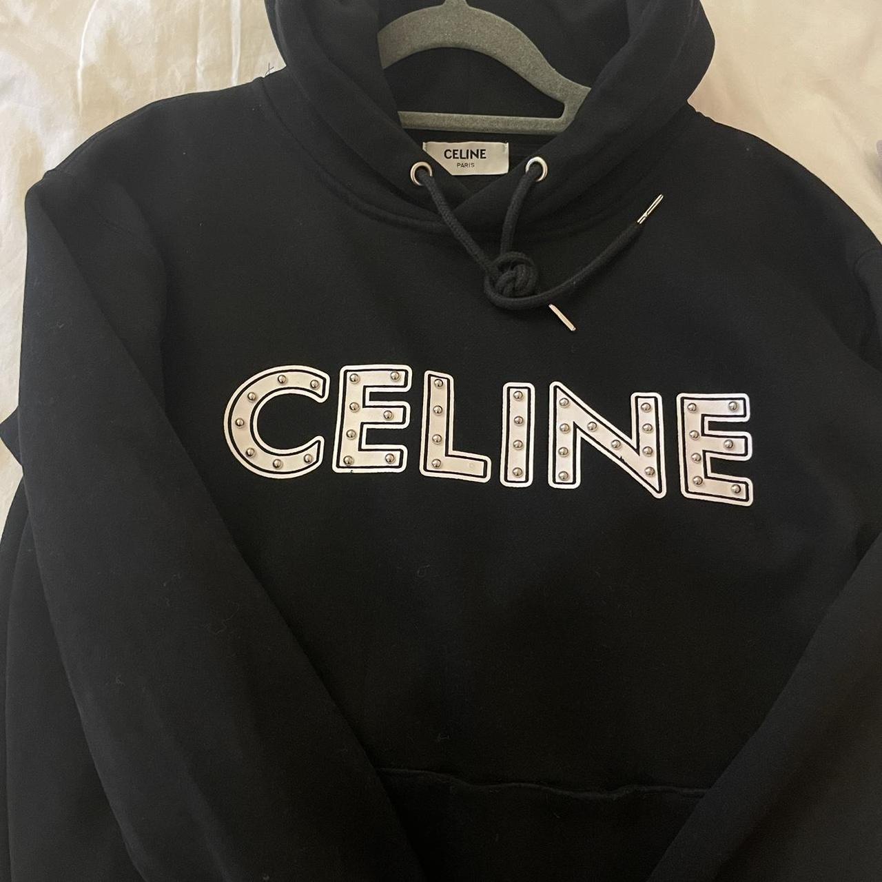 celine black studded logo hoodie ⚠️pls message before... - Depop
