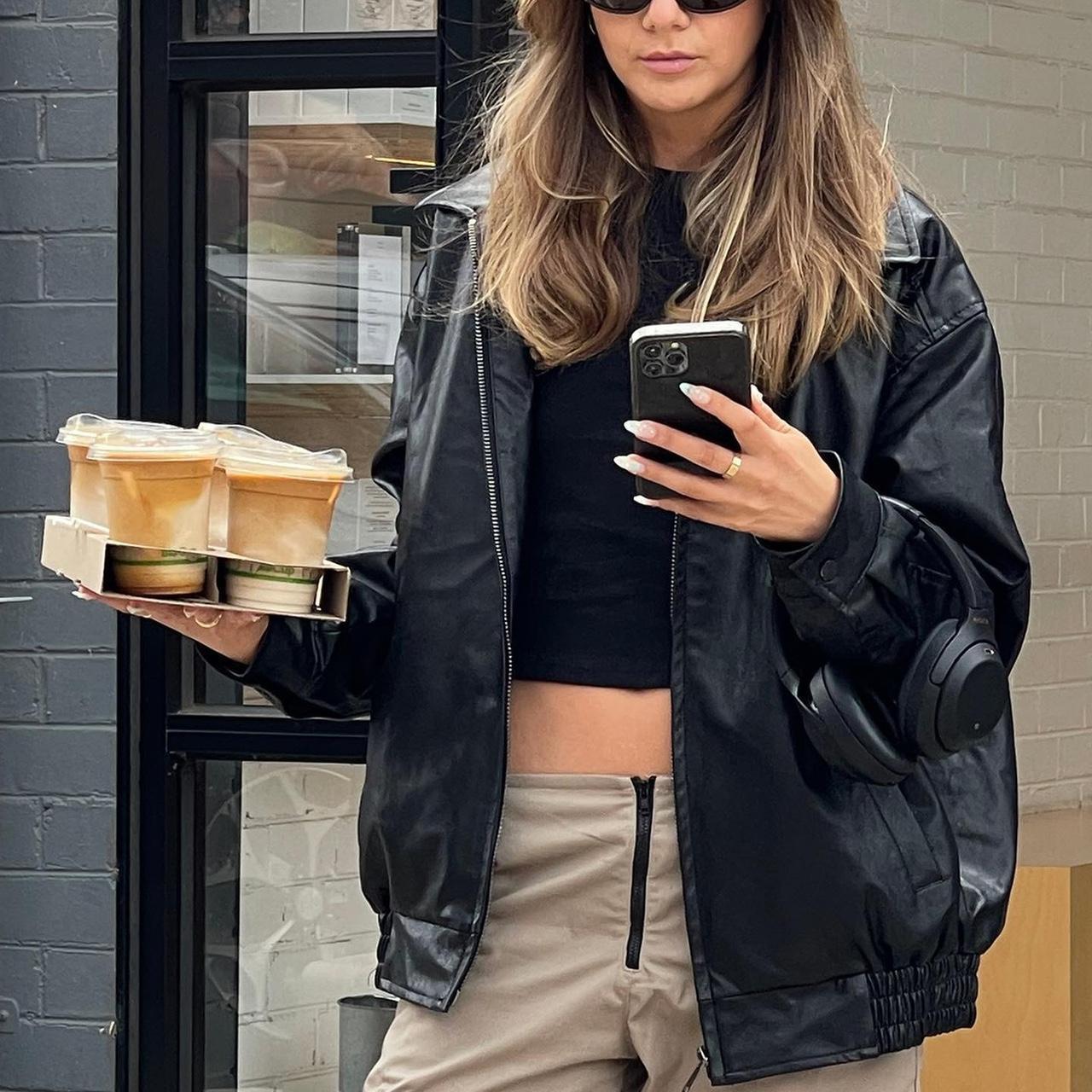 motel rocks leather cavita jacket in black size xs.... - Depop