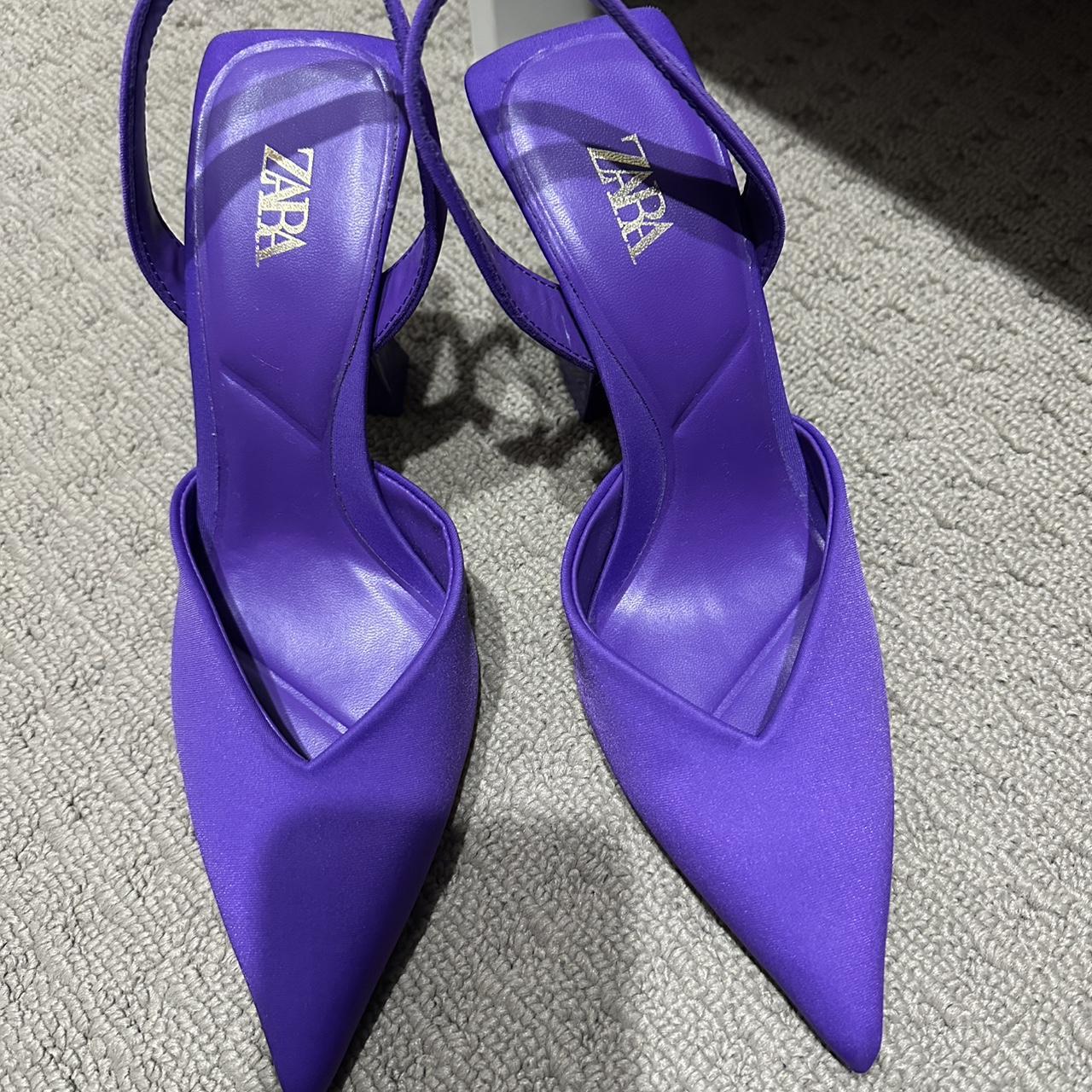 Purple Zara heels #heels Brand New | Depop