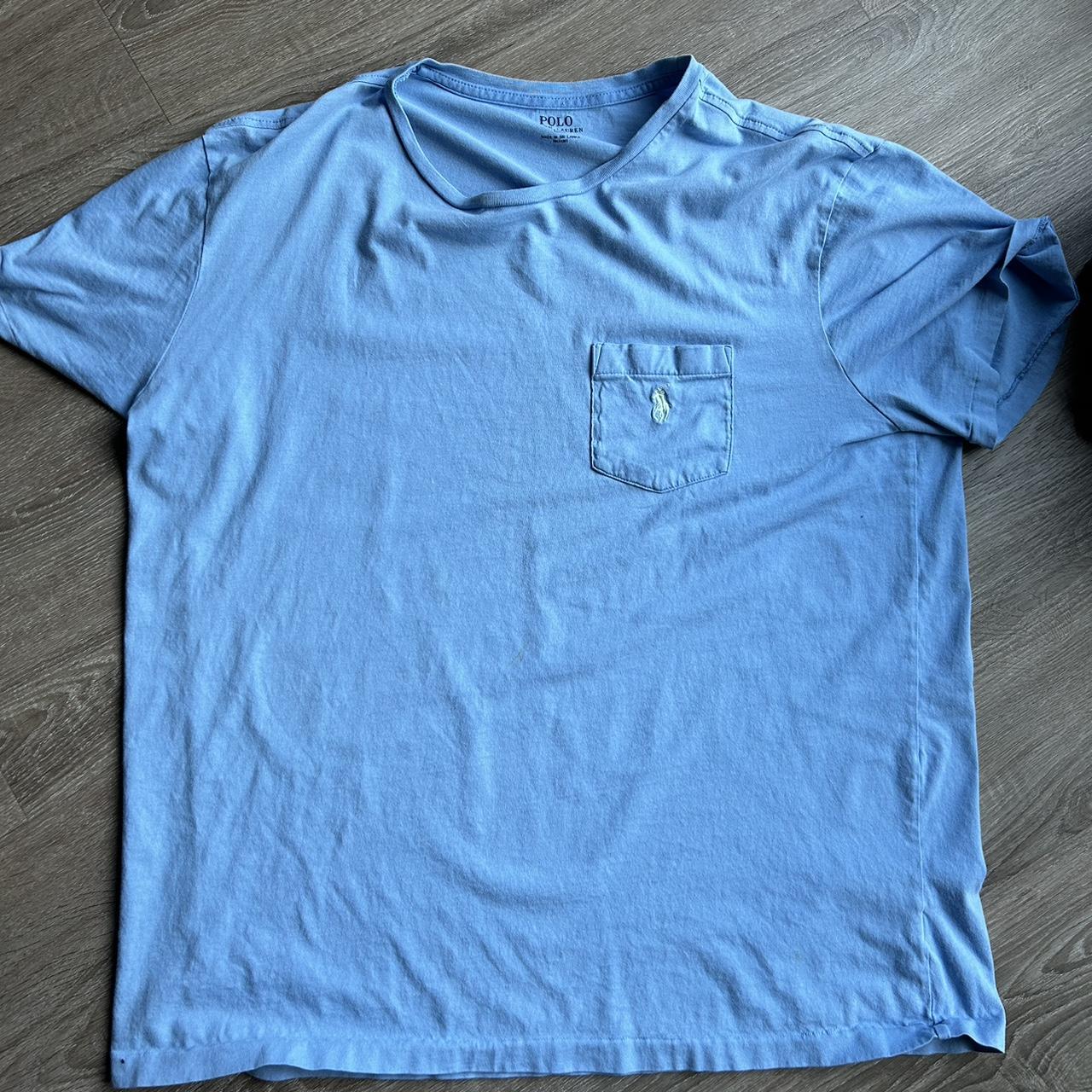 Baby Blue Polo Ralph Lauren Pocket Tee Nice Summer... - Depop