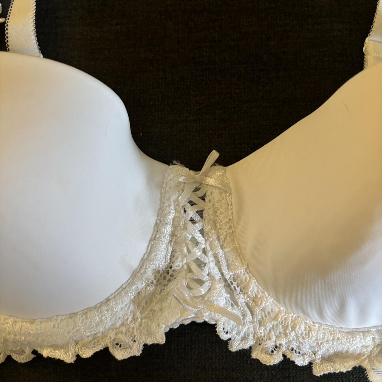 INTIMO white lace bra - Depop