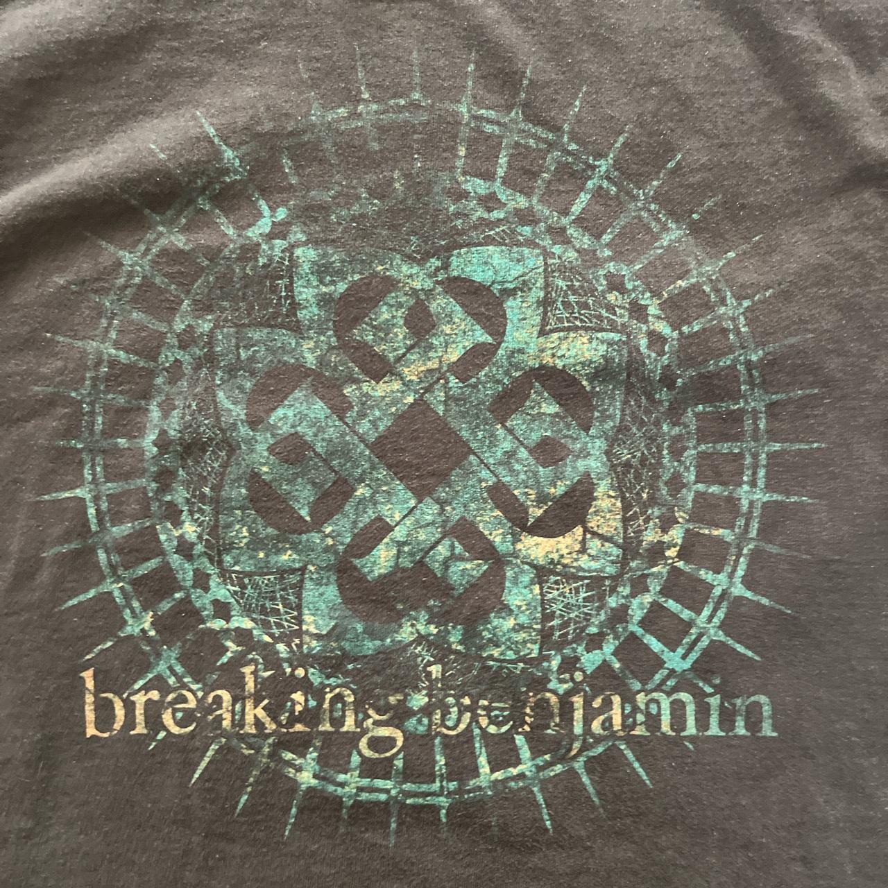 2000s green breaking Benjamin shirt on Hanes... | Depop