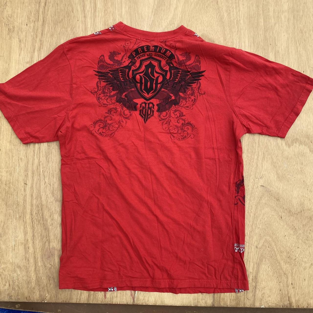 South Pole red and grey t shirt - Depop