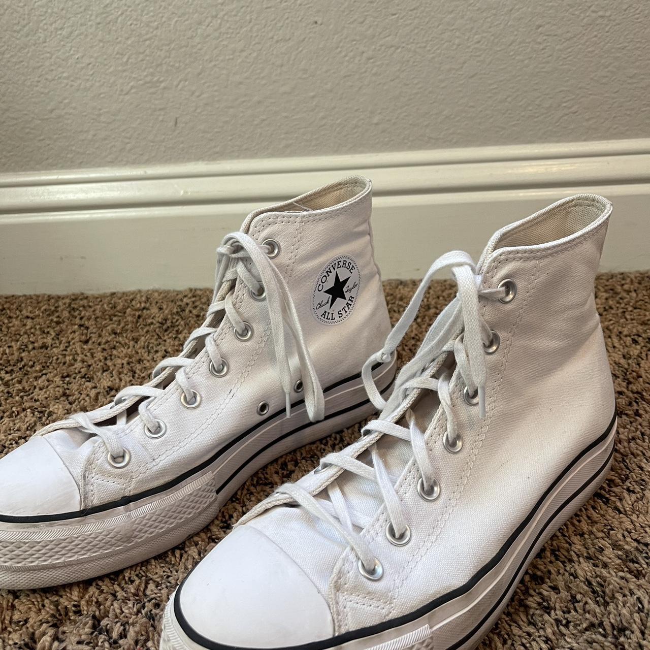 White platform converse ~ Women’s size 10 ~ A few... - Depop