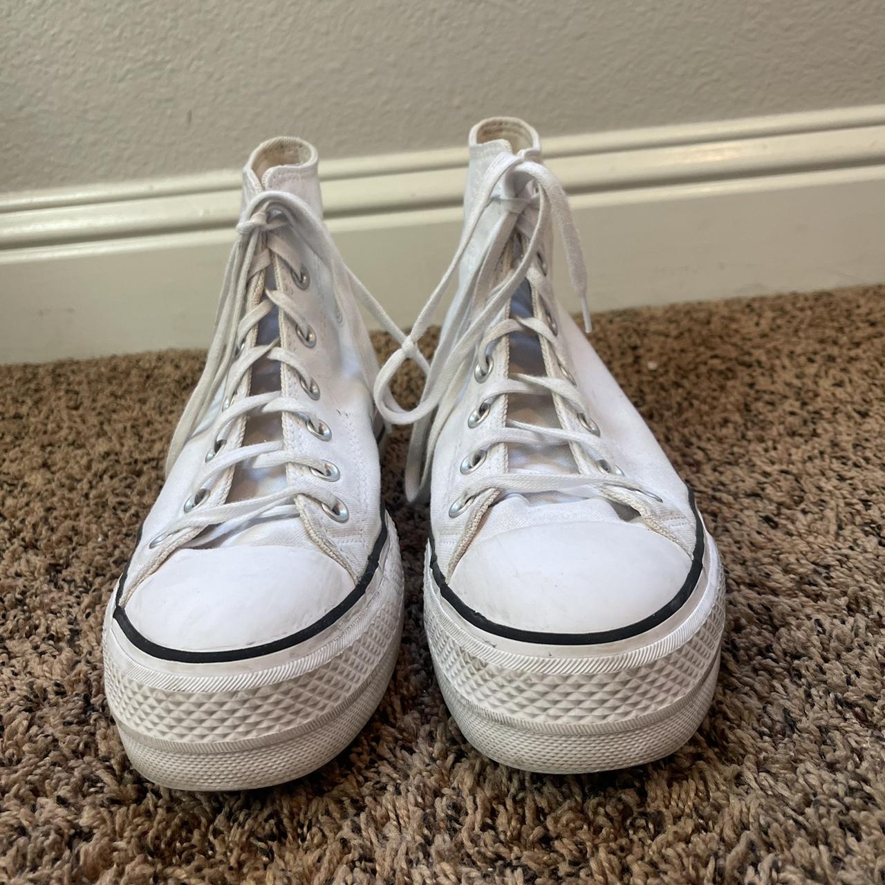 White platform converse ~ Women’s size 10 ~ A few... - Depop