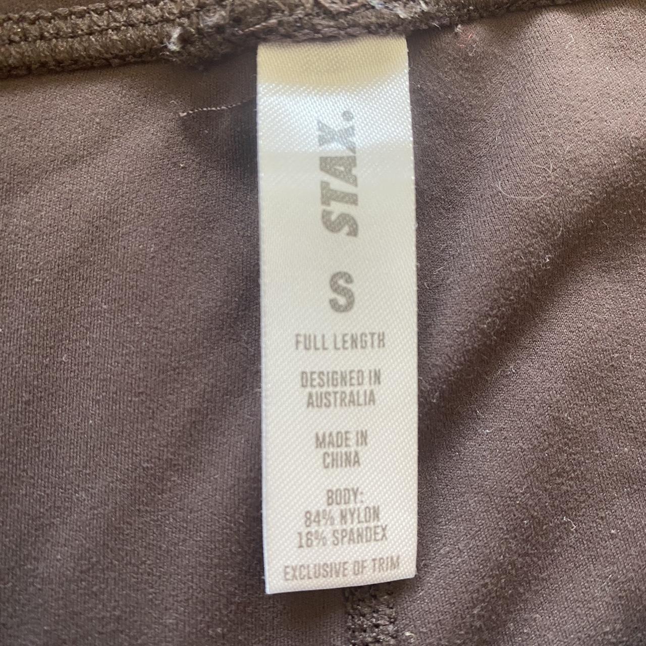 stax brown full length leggings size small very... - Depop