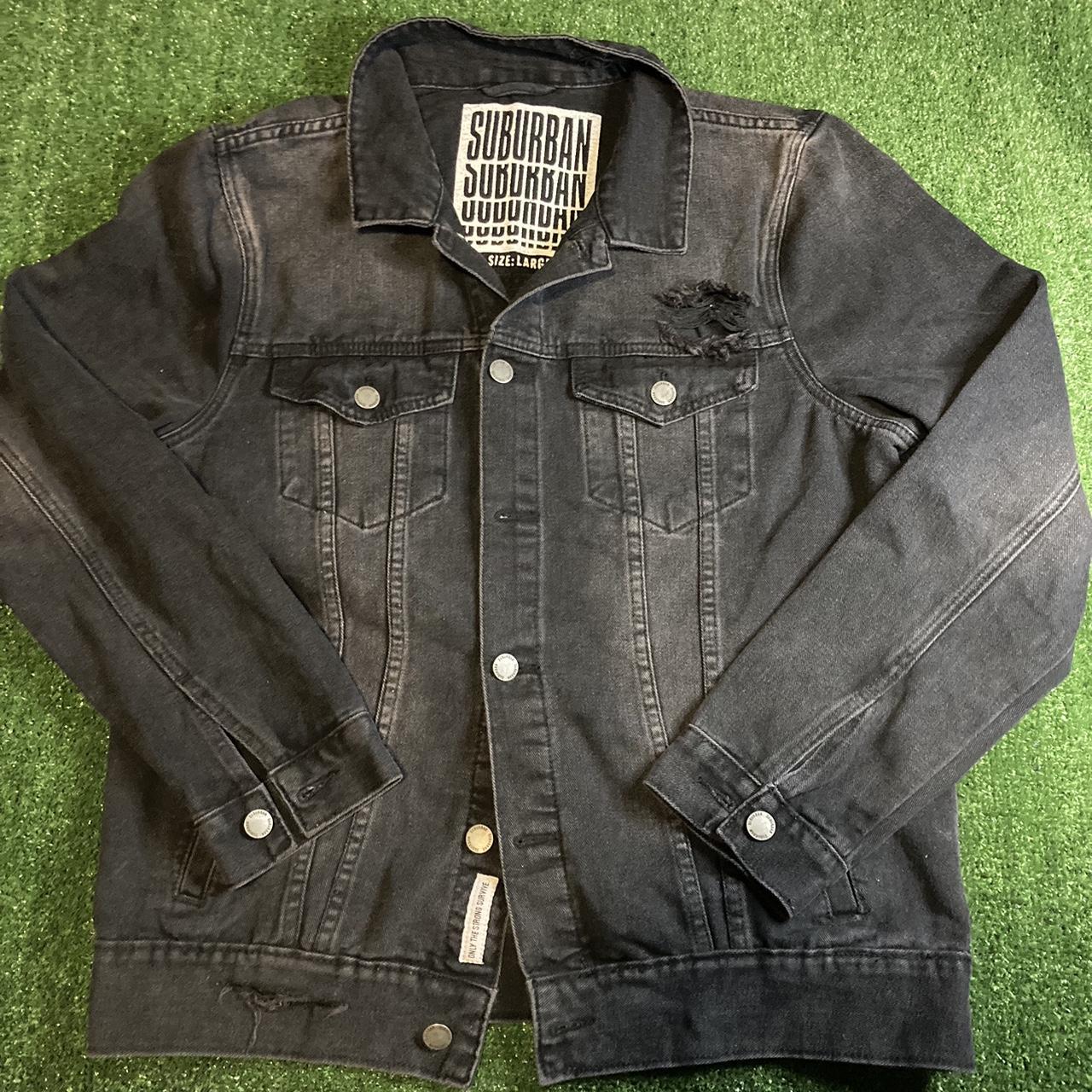 Jean jacket black Free shipping after first item in... - Depop