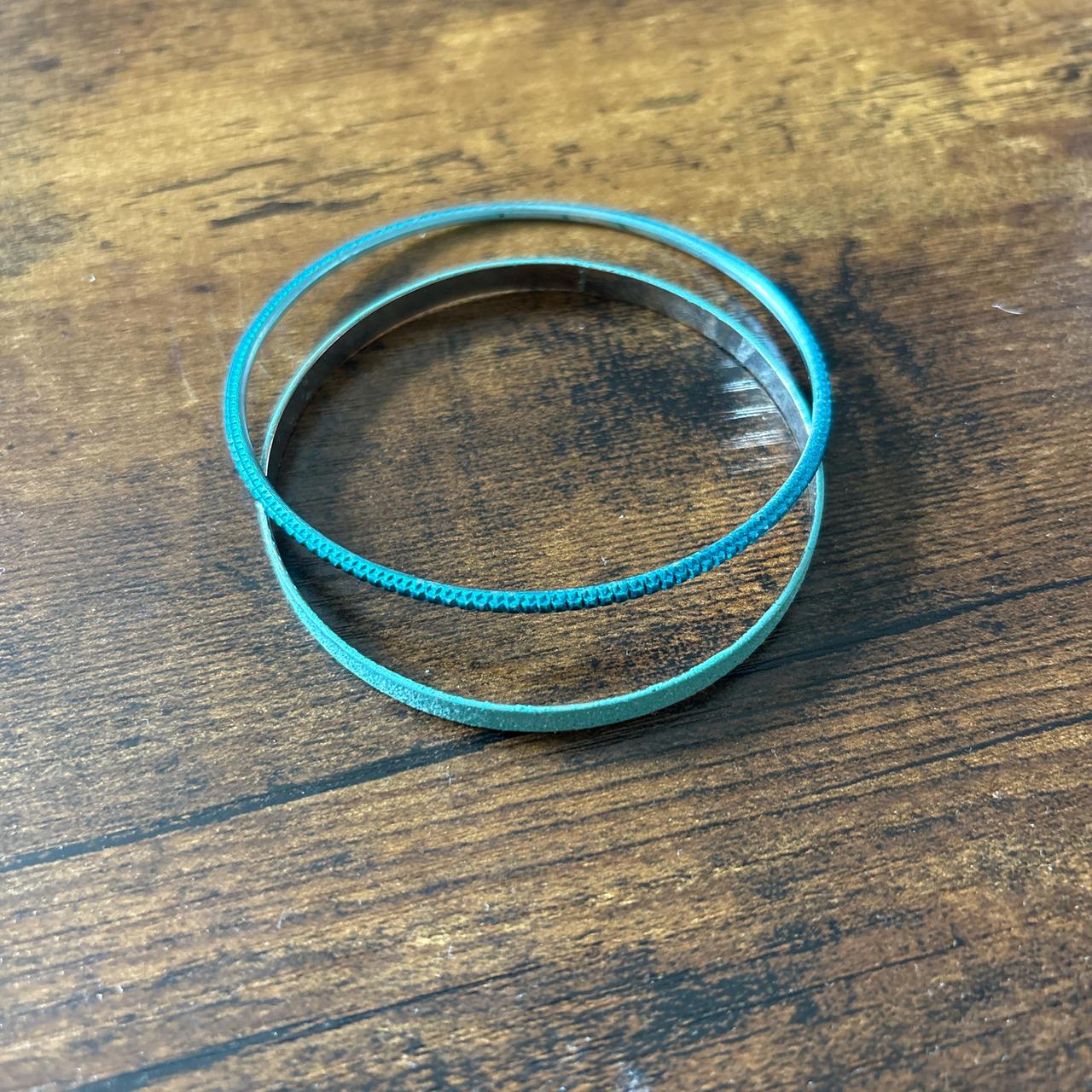 Teal embellished bangles #jewellery #y2k #Bangles | Depop