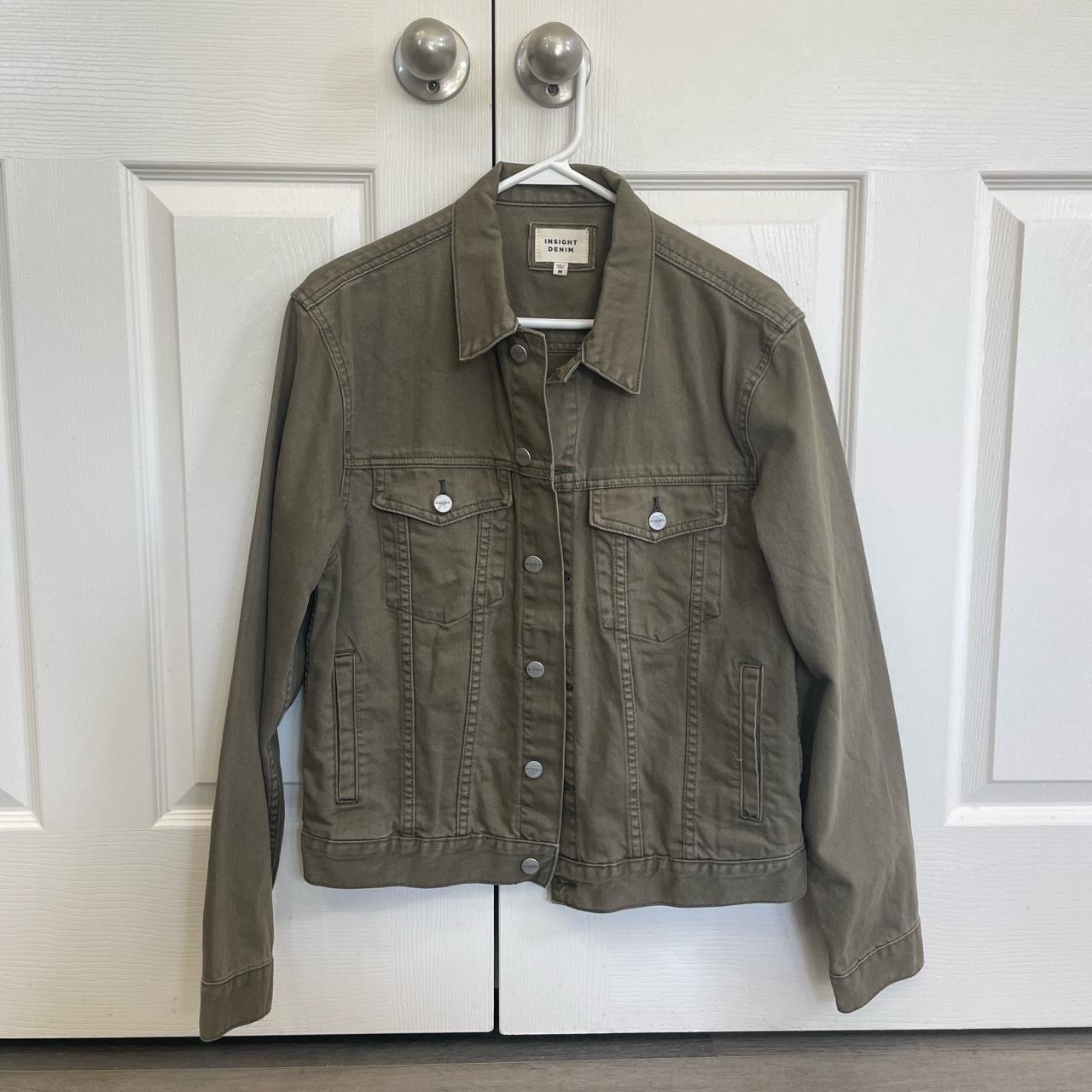 Insight Denim Jacket - Olive Green - Medium... - Depop
