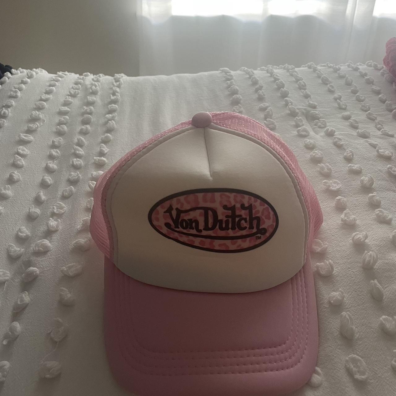 Von Dutch Pink Trucker Hat - Depop