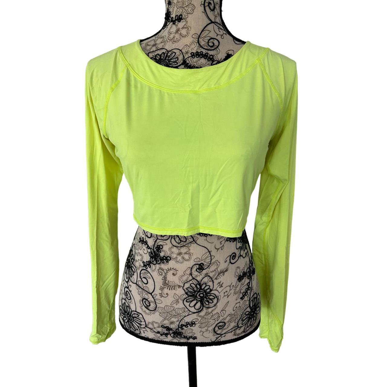 BLOQ UV Neon Yellow Sun Resistant Long sleeve Top... - Depop