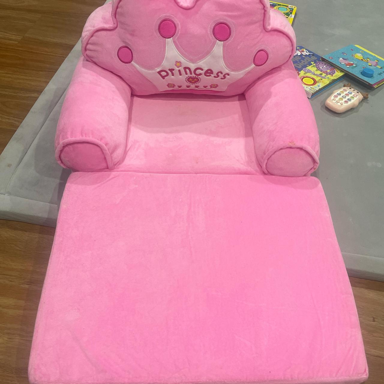 Pink princess chair with ottoman #kidcore #kawaii | Depop