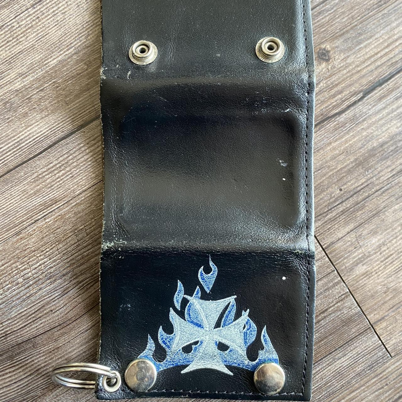 Genuine leather flame wallet made in USA.... - Depop