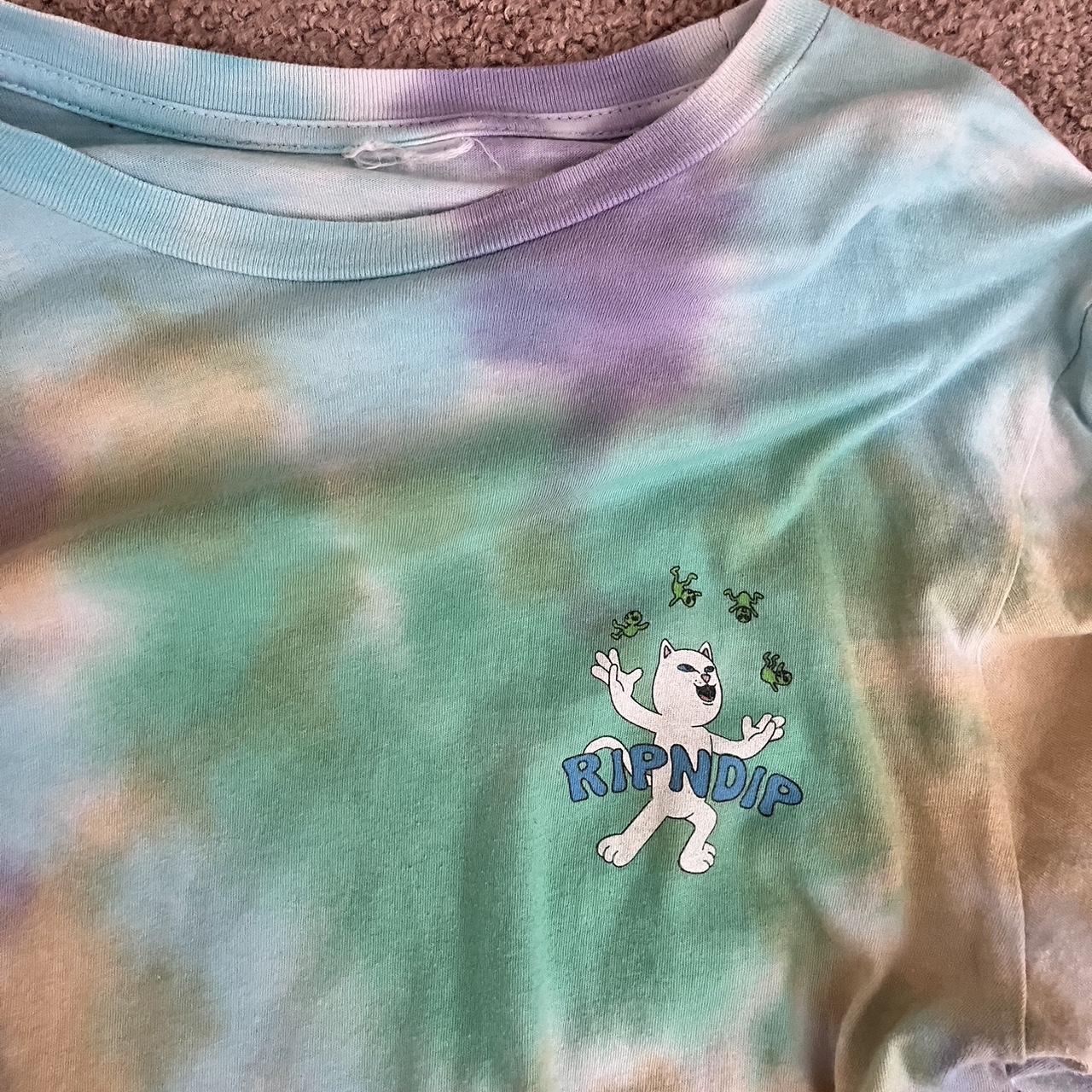 youth large ripndip tie dye long sleeve no tag but... - Depop