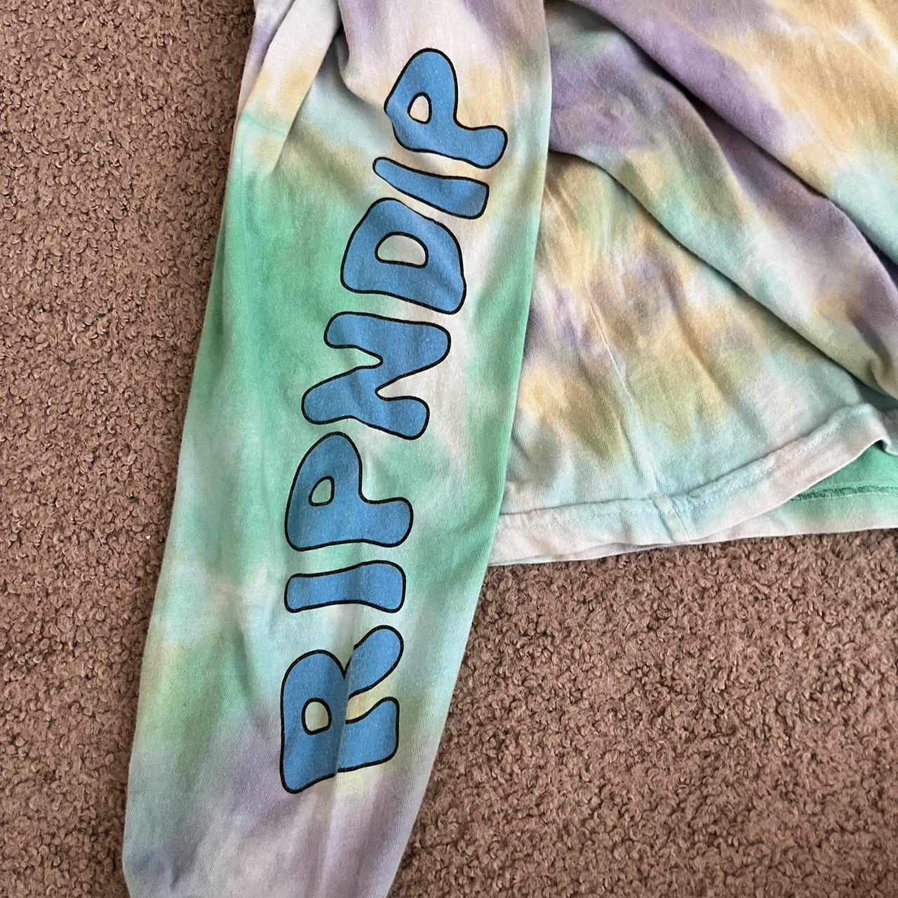youth large ripndip tie dye long sleeve no tag but... - Depop