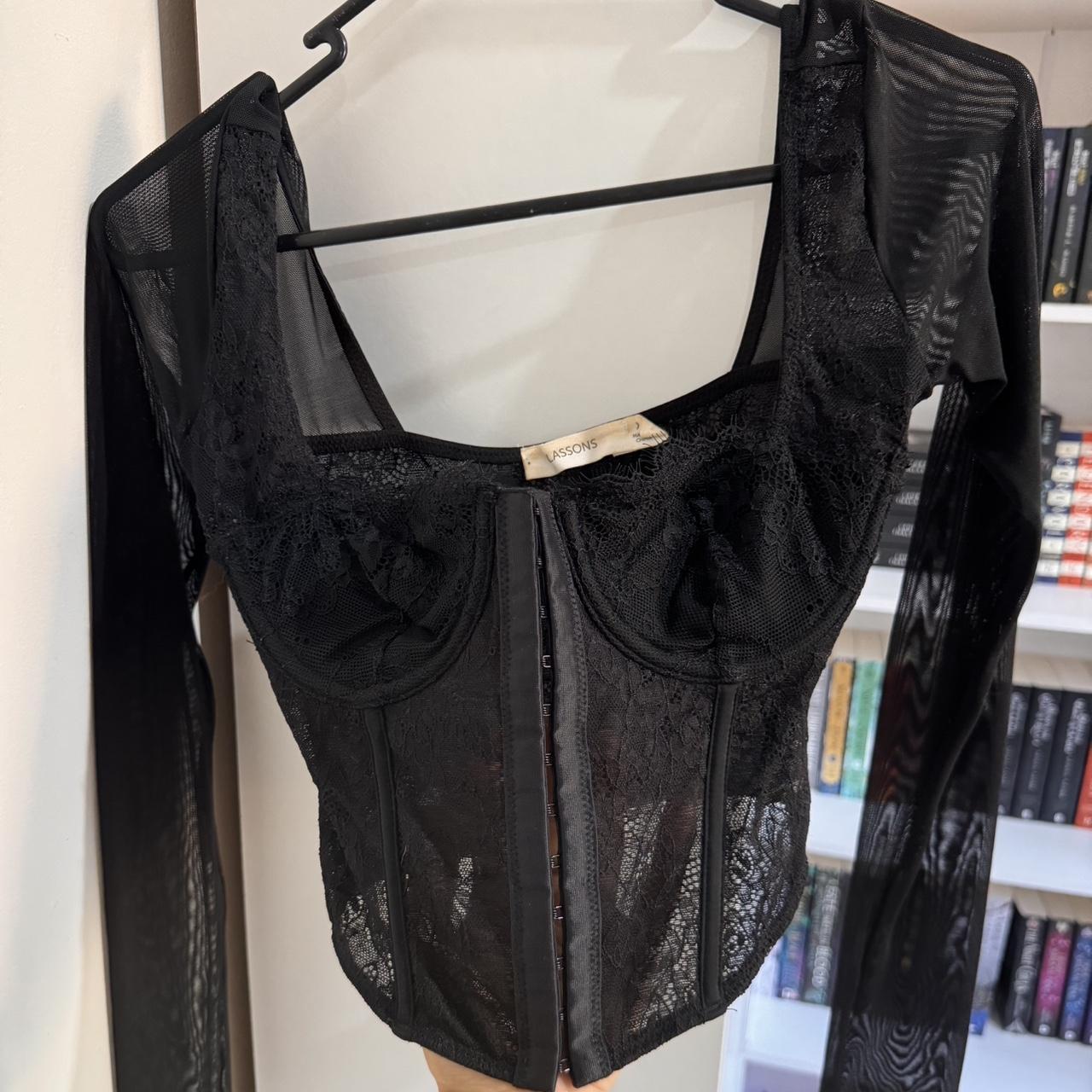 Glassons lace long sleeve corset top. Underwire but... | Depop