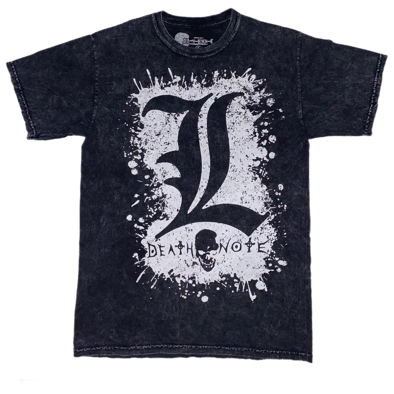 L deathnote anime shirt Black shirt Anime... - Depop