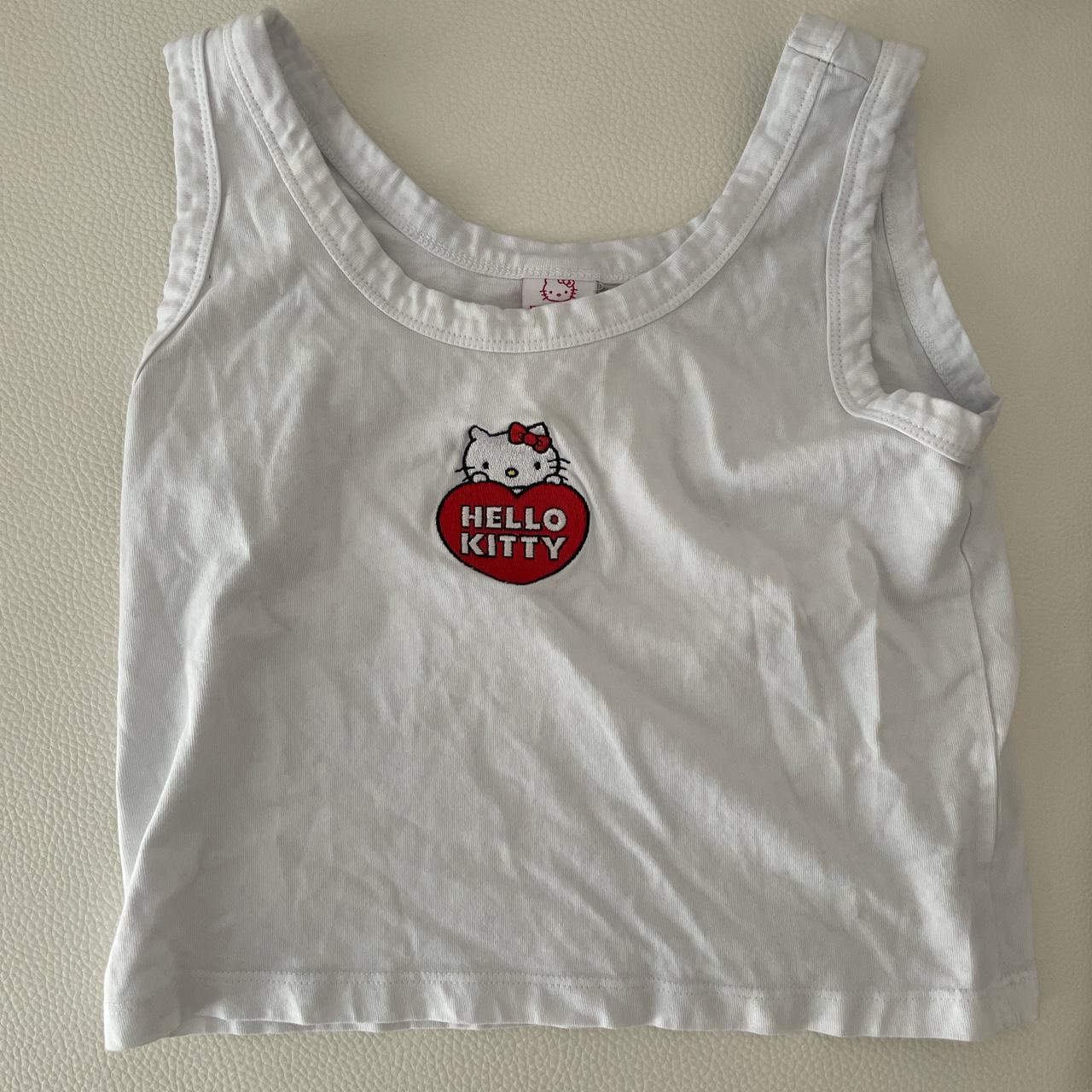 hello kitty tank top worn once is the cutest thing... - Depop