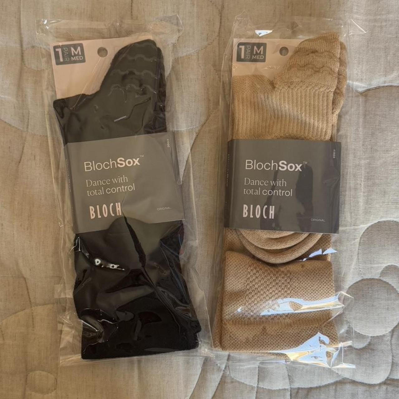 Tan & black bloch dance socks / “blochsox” / grippy... | Depop