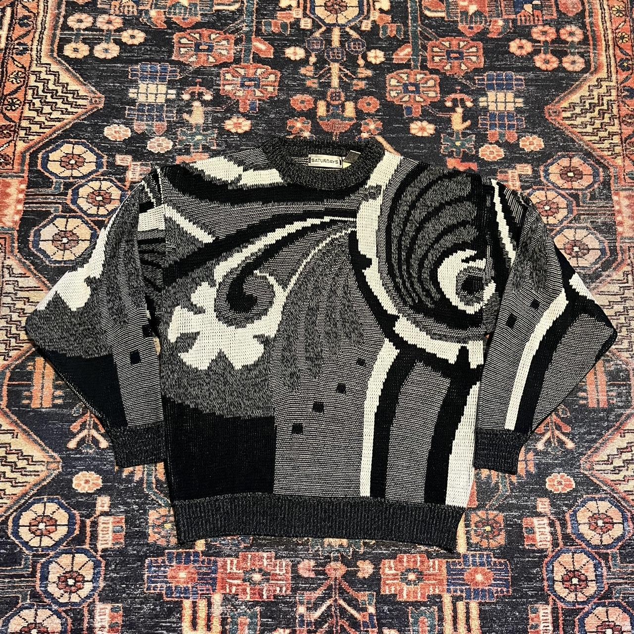 Vintage 90s Saturdays knit design sweater #vintage... - Depop