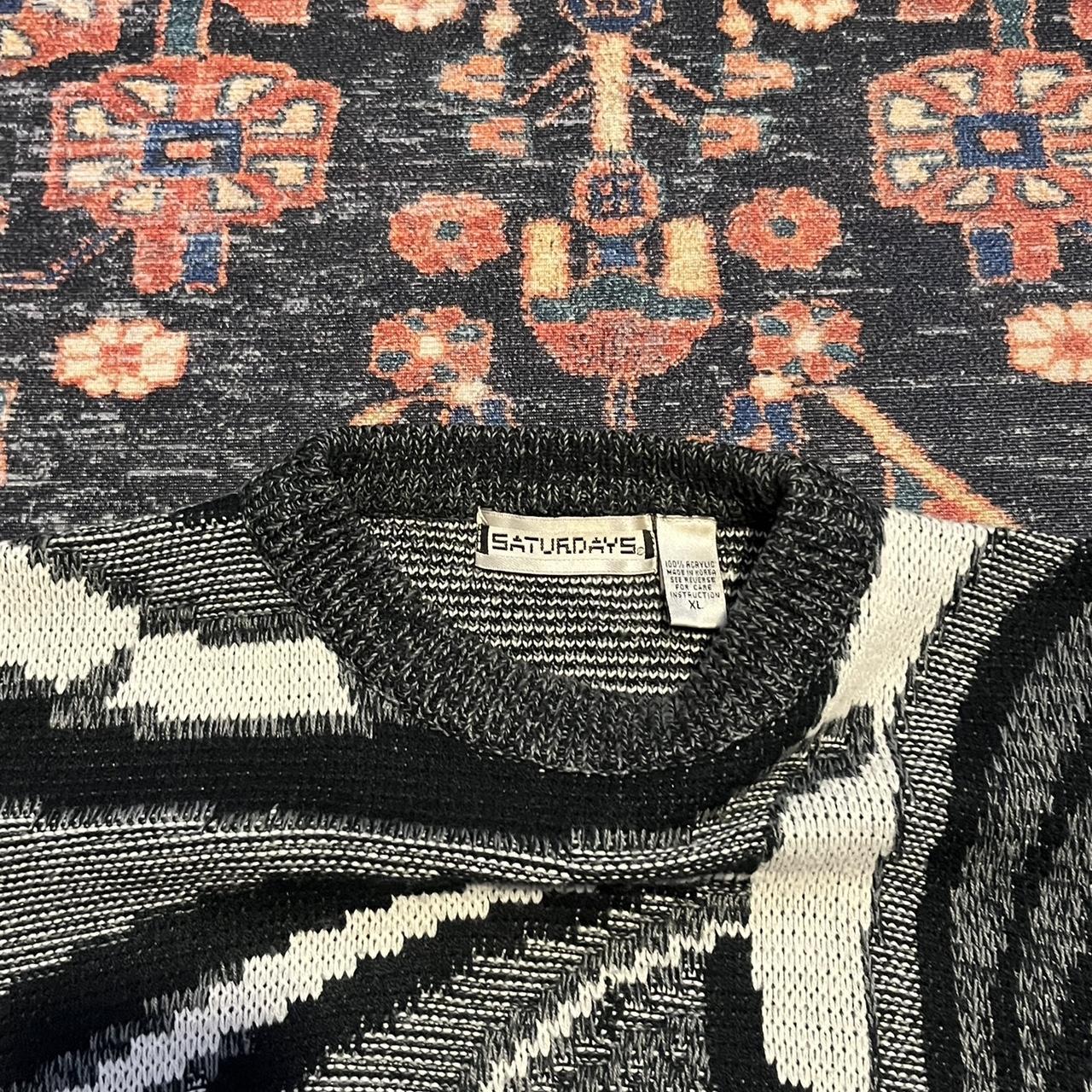Vintage 90s Saturdays knit design sweater #vintage... - Depop