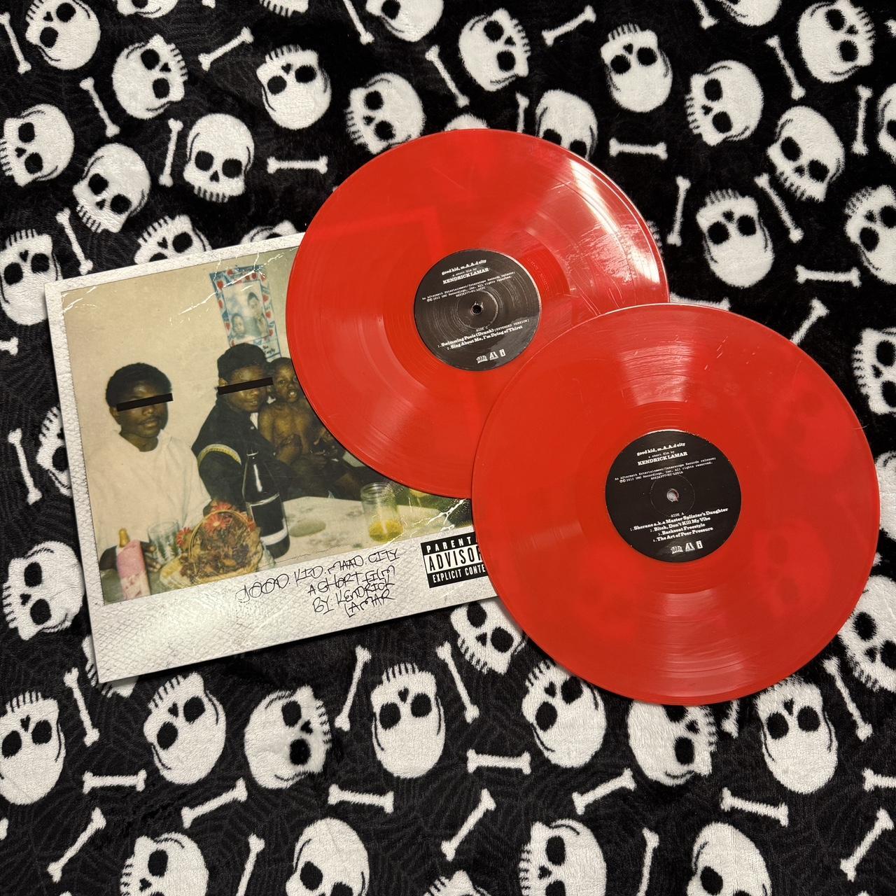 Red 2xLP Kendrick Lamar “good kid m.A.A.d city”... - Depop