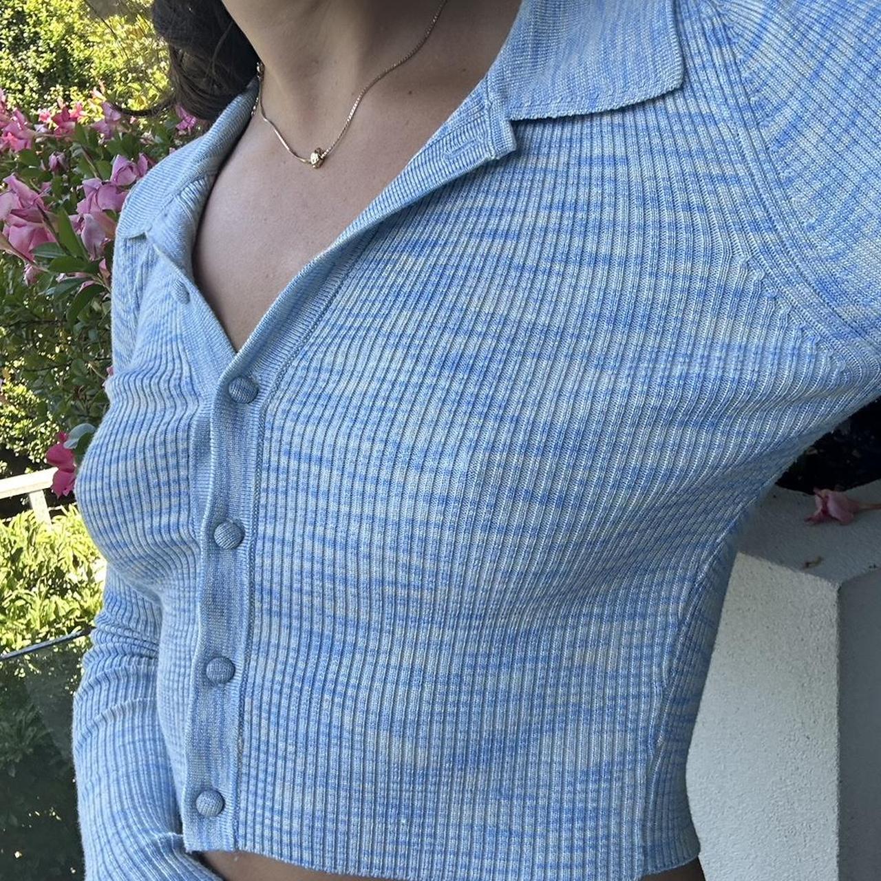 glassons long blue top size XS - Depop