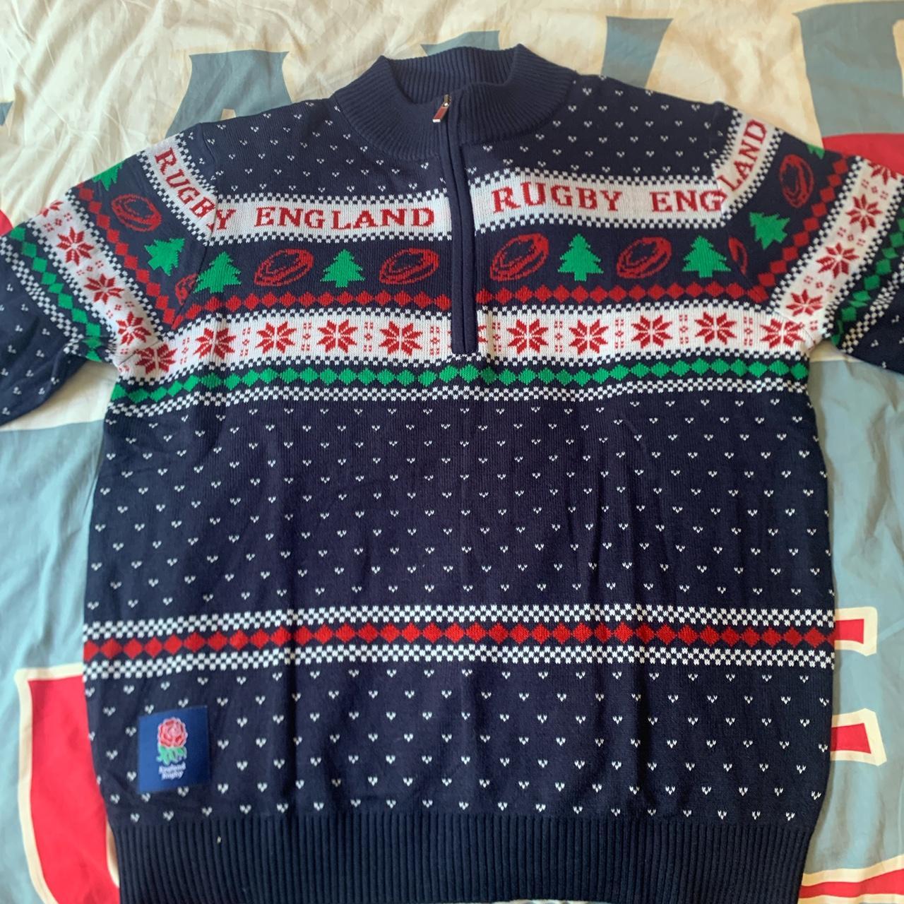 Official England rugby Christmas Jumper Brand new - Depop