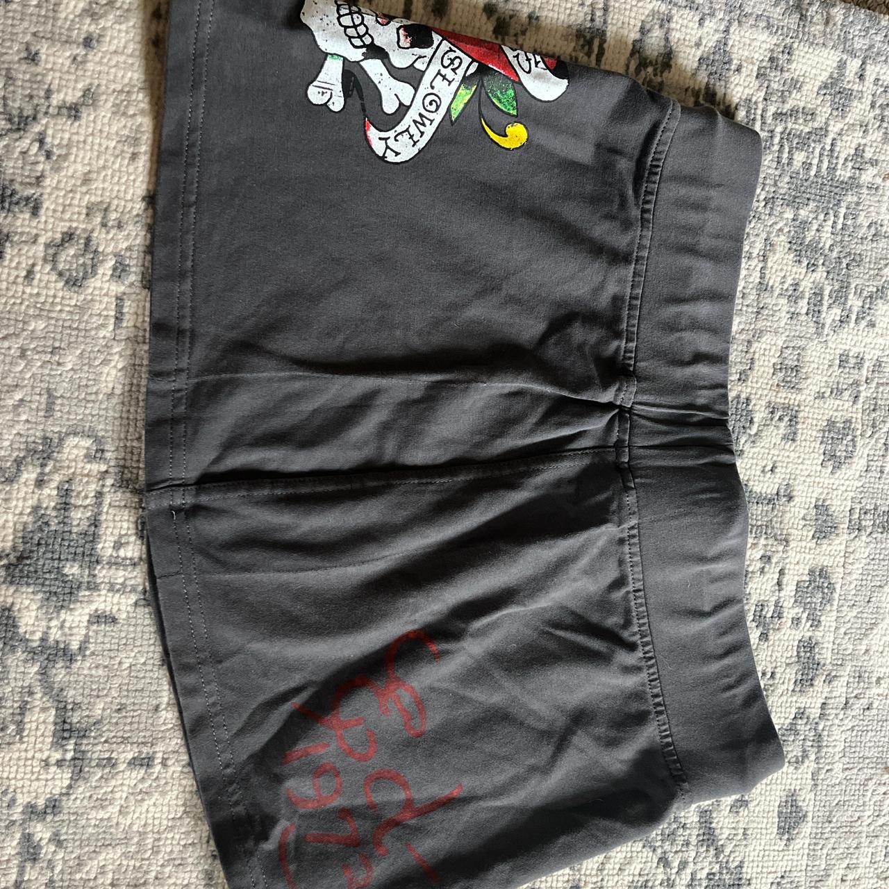 Ed Hardy grey mini skirt very cool vintage with ed... - Depop