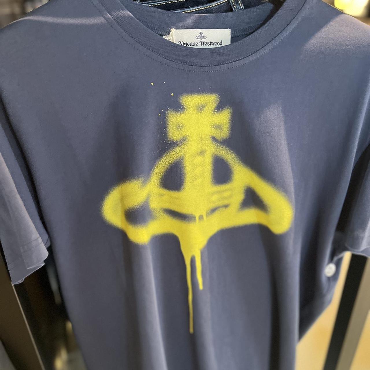 Vivienne Westwood Men's Navy T-shirt | Depop