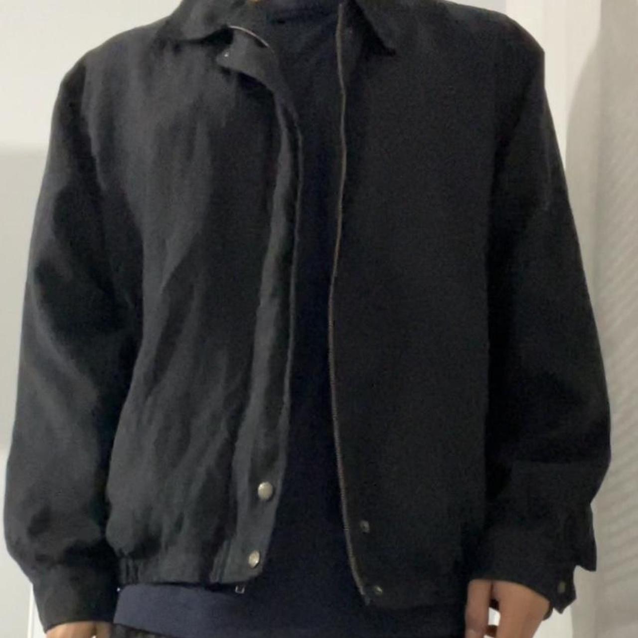 VINTAGE BLACK JACKET SUEDE ! VERY SOFT SIZE LARGE... - Depop