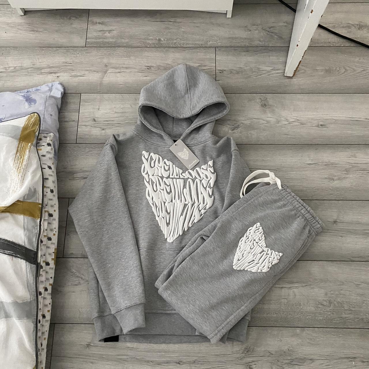 SCREWLOOSE GREY TRACKSUIT Size M Never been worn... - Depop