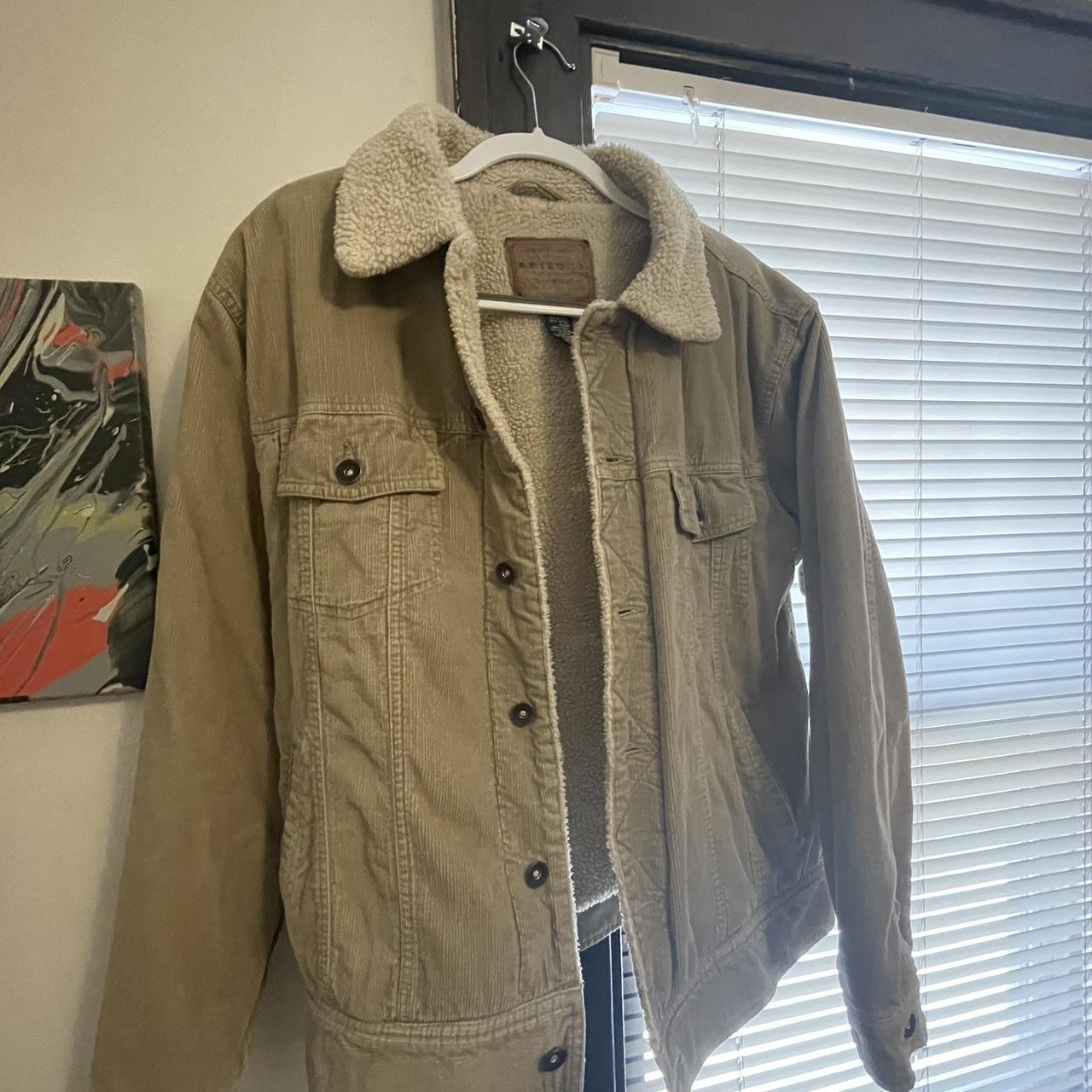 Beige Corduroy/ Sherpa Arizona Jacket Medium - Depop