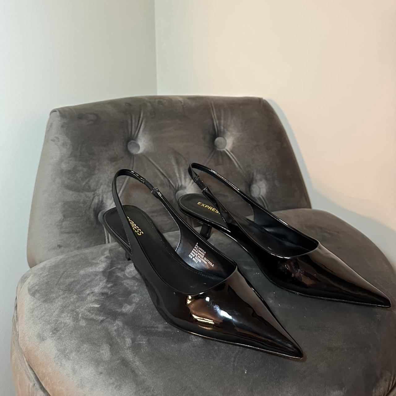 Express super pointed toe kitten heels small... | Depop