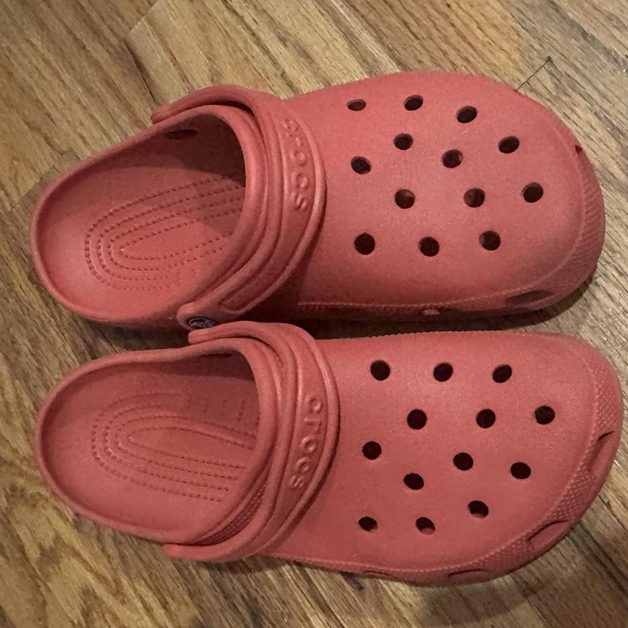 Red Crocs Men 10 Women 12 Used #Crocs #red #clog - Depop