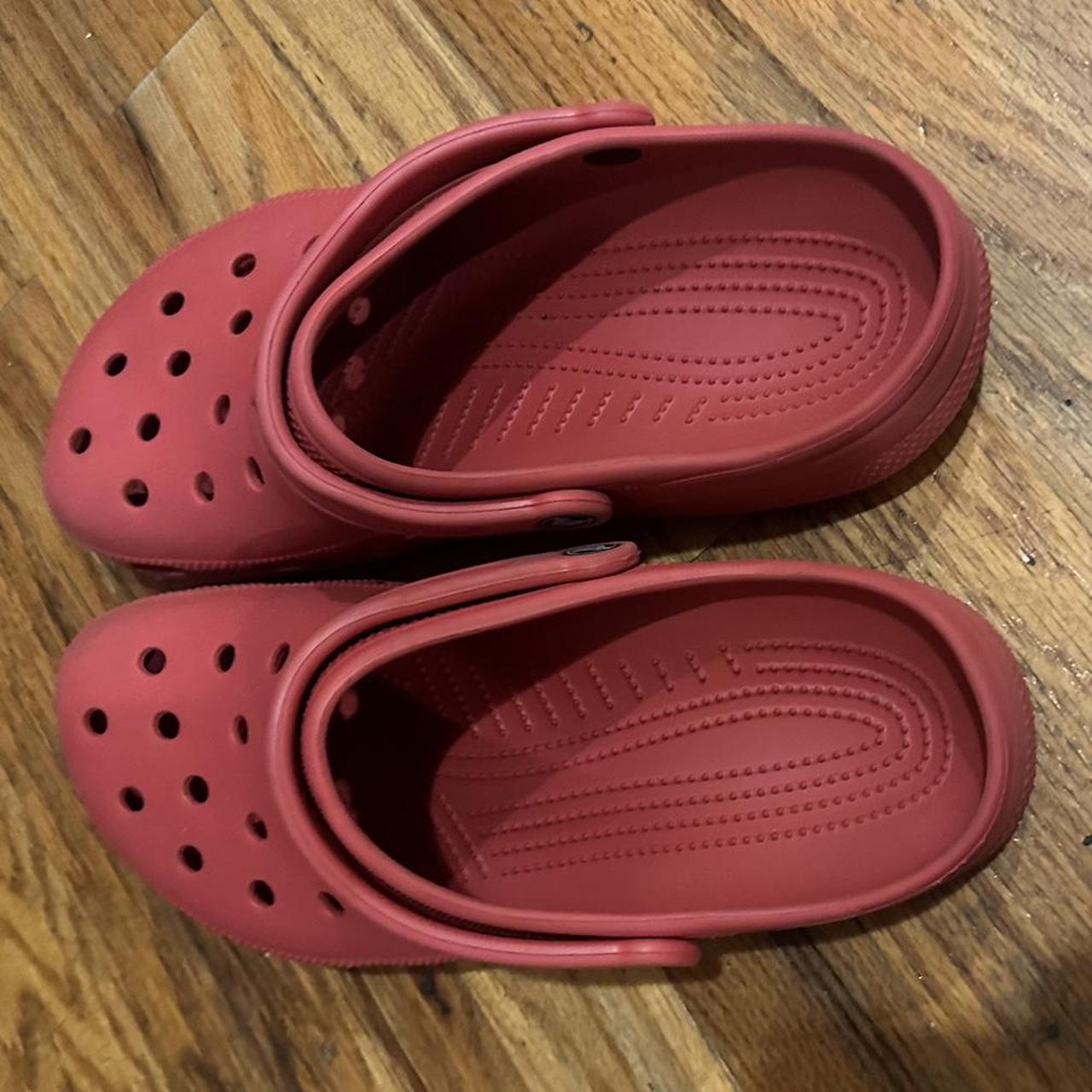 Red Crocs Men 10 Women 12 Used #Crocs #red #clog - Depop