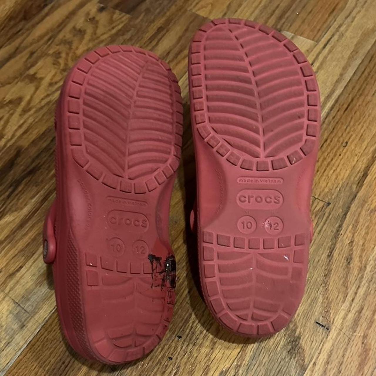 Red Crocs Men 10 Women 12 Used #Crocs #red #clog - Depop