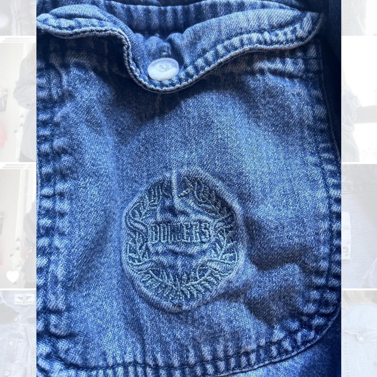 Oversized DOCKERS Denim blue flannel The detailing... - Depop