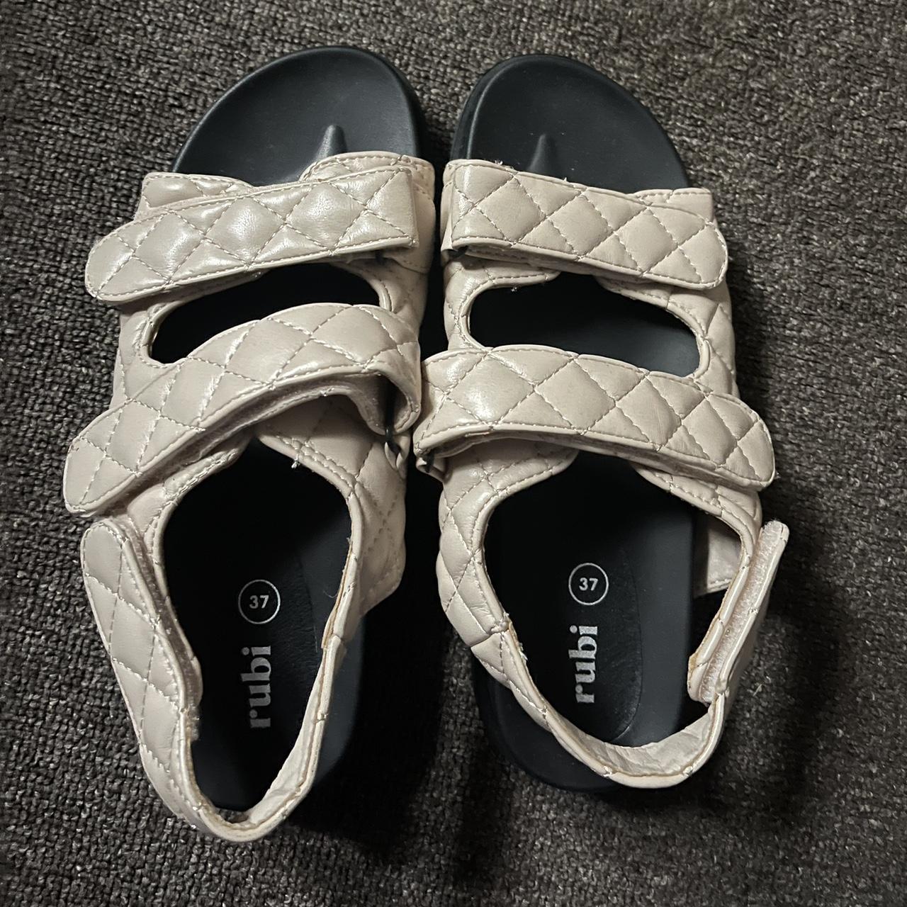 RUBI sandals in cream. In excellent condition never... - Depop