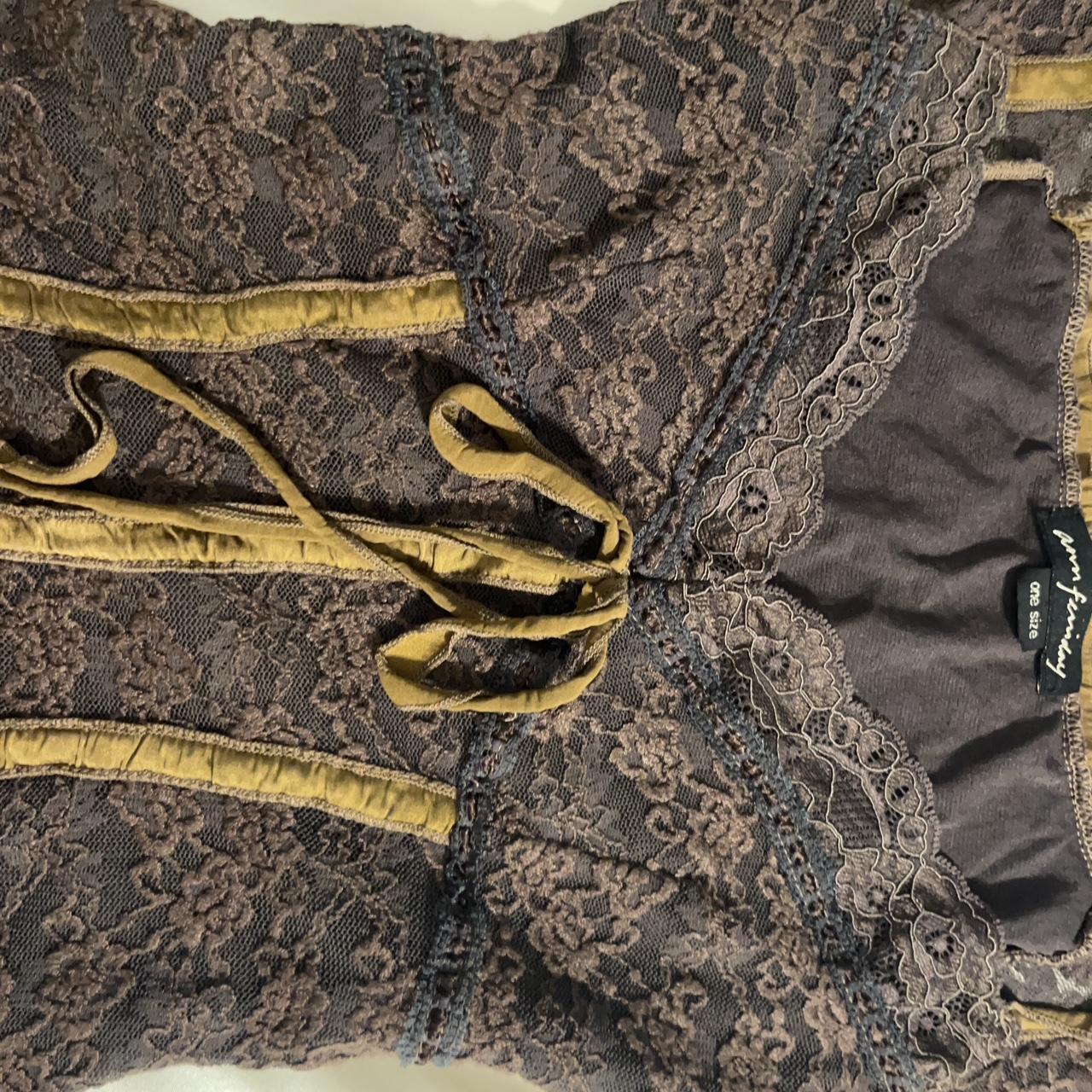 Ann Ferriday lace milkmaid top🖤 Best fits: extra... - Depop