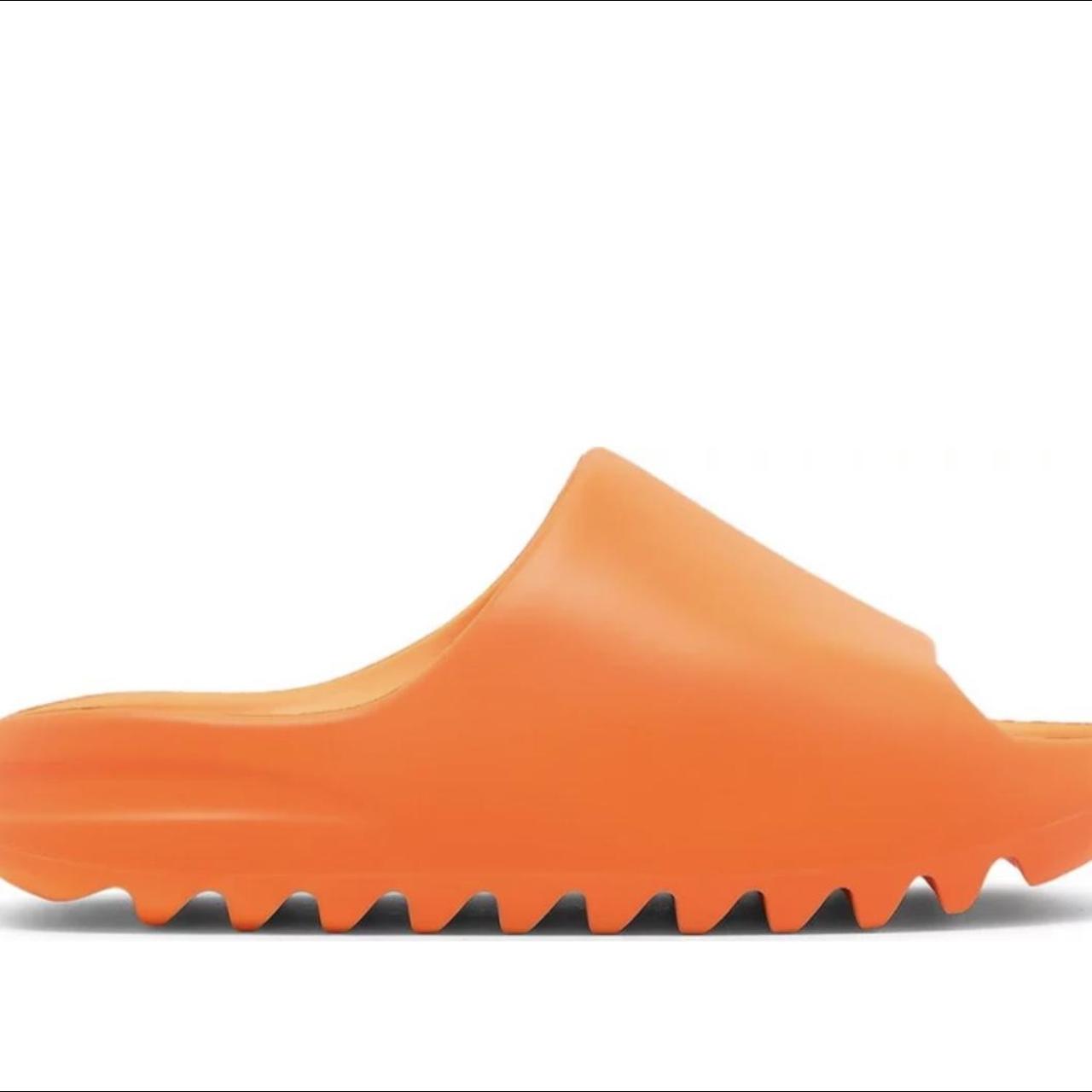 Adidas Originals Men's Orange Slides | Depop