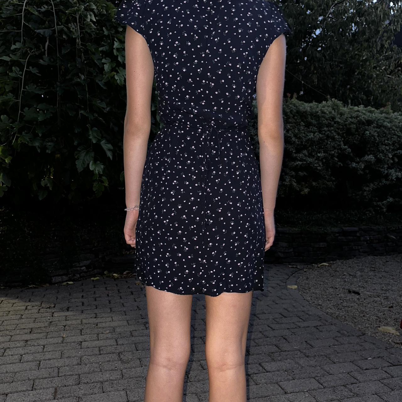 brandy melville floral wrap dress - Depop