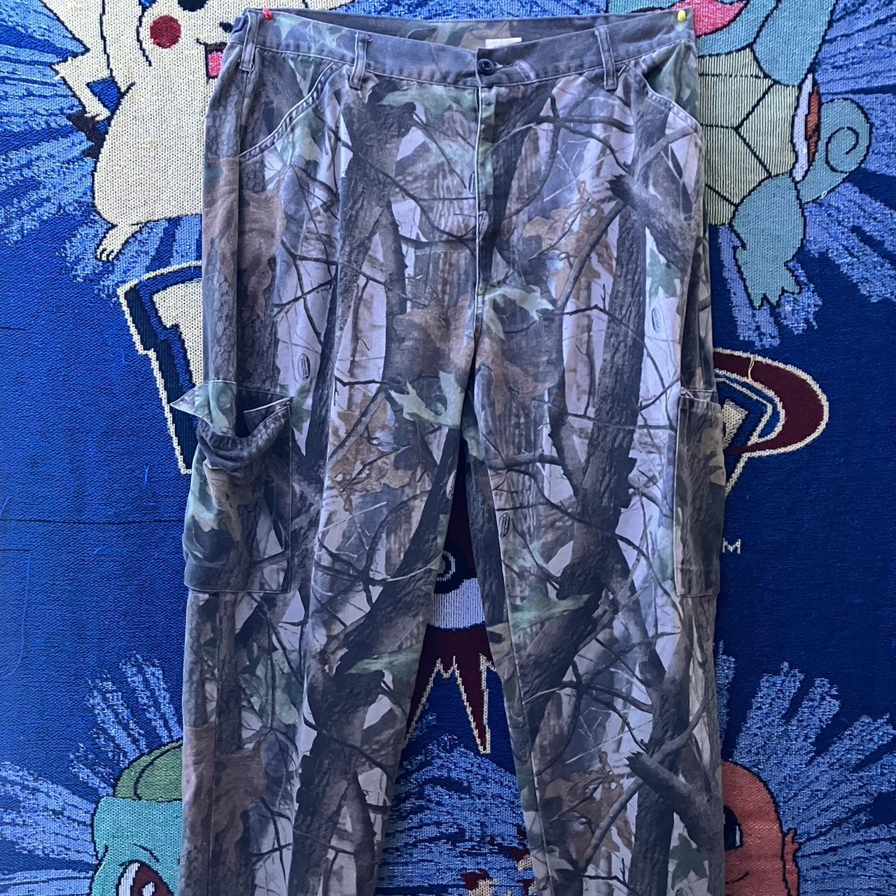 Y2K Baggy Skater Realtree Camo Cargo Pants - Depop