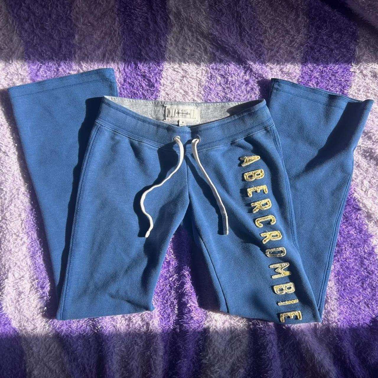 Abercrombie & Fitch blue spell-out embroidered low... | Depop