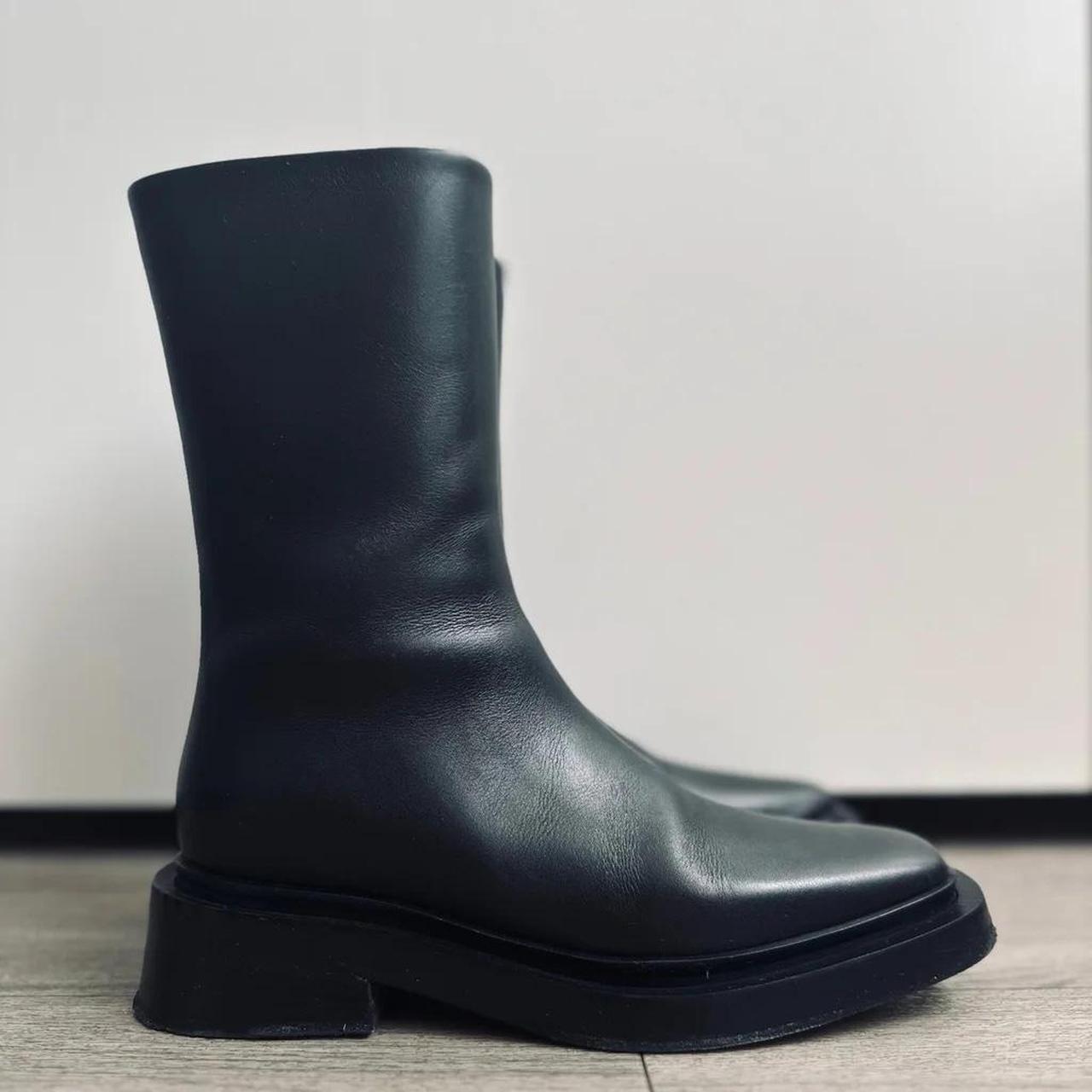 Neous Women's Bosona Leather Mid Calf Boots -... - Depop