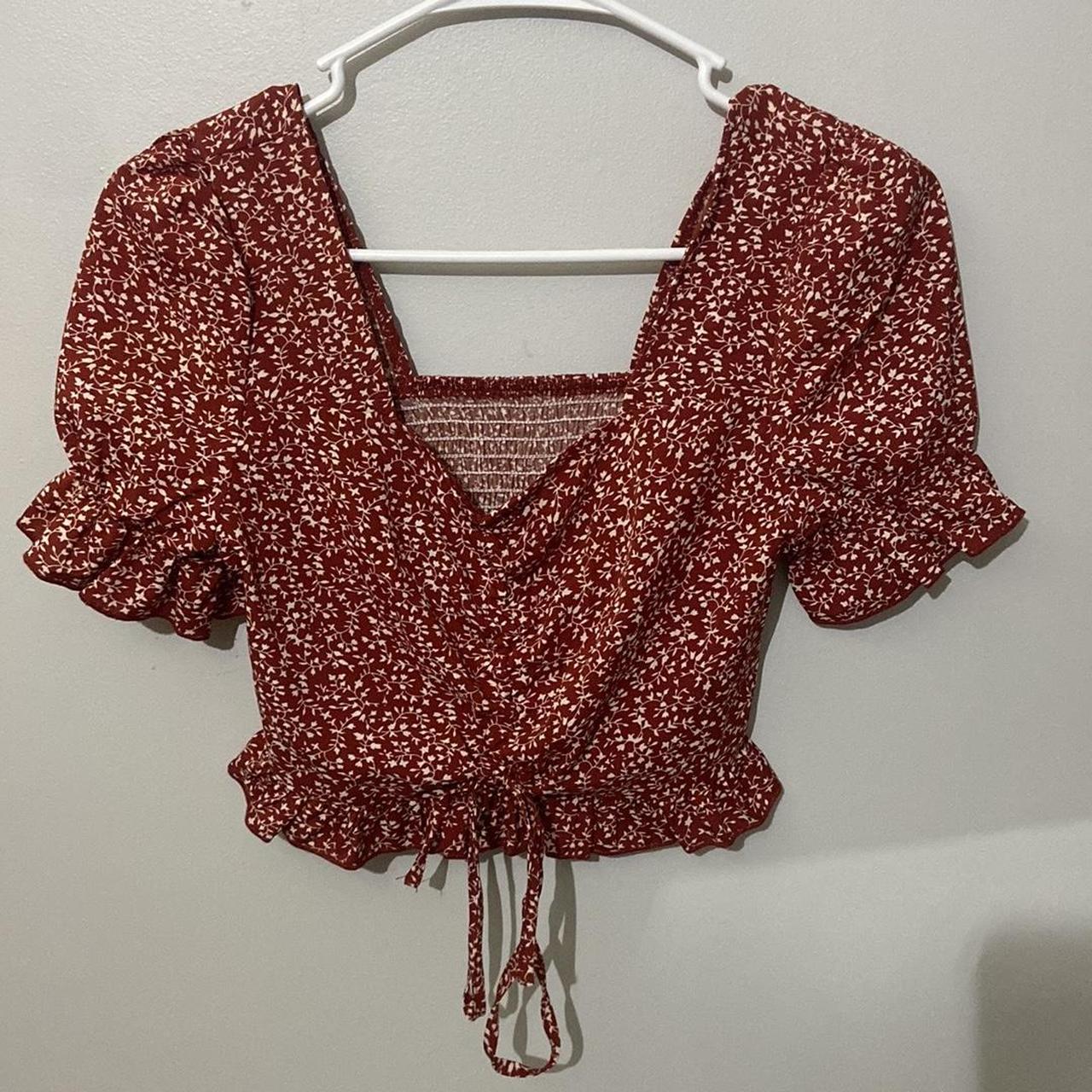 Shein Red & White Top size: women’s extra... - Depop