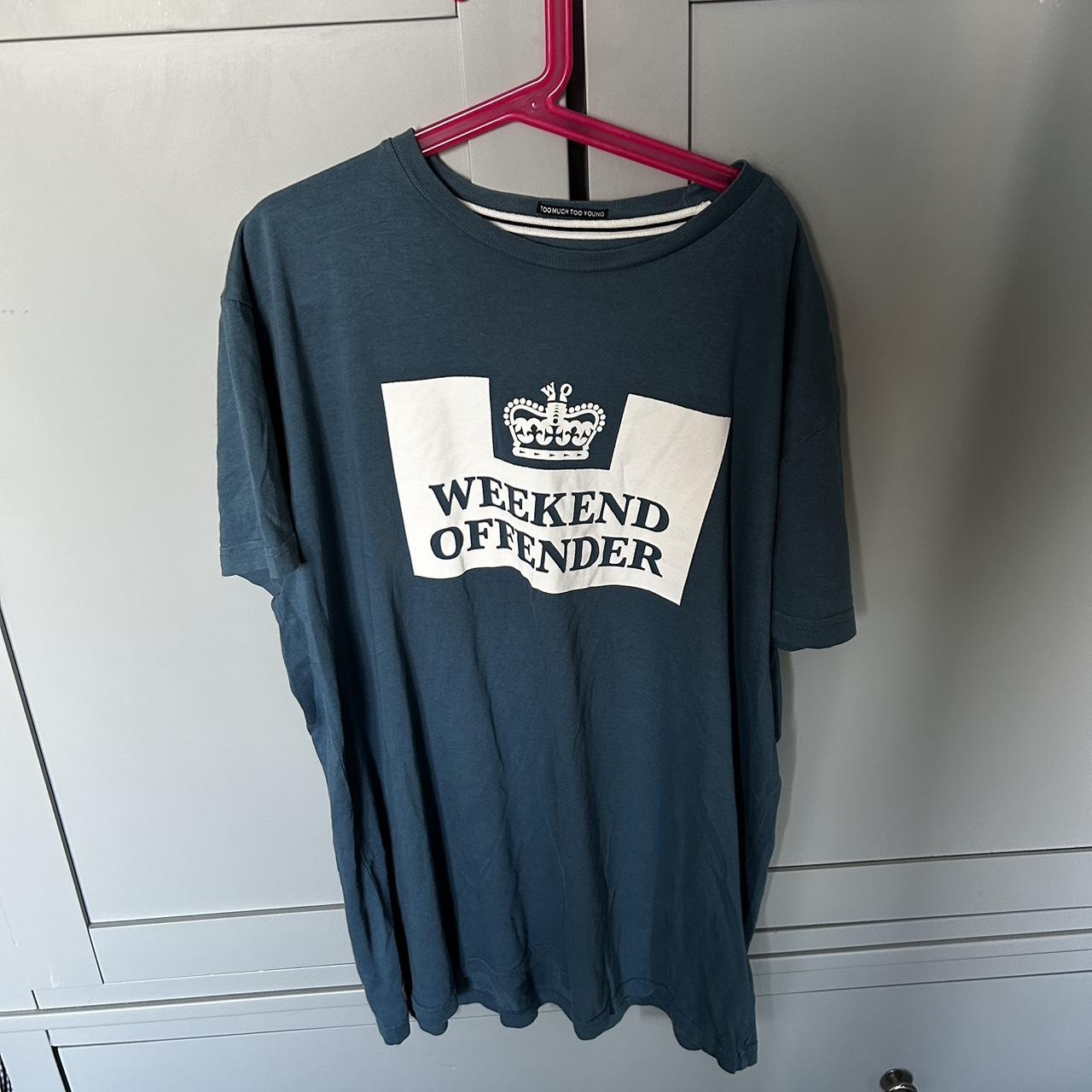 Weekend offender t shirt, blue. Size small. Good... - Depop