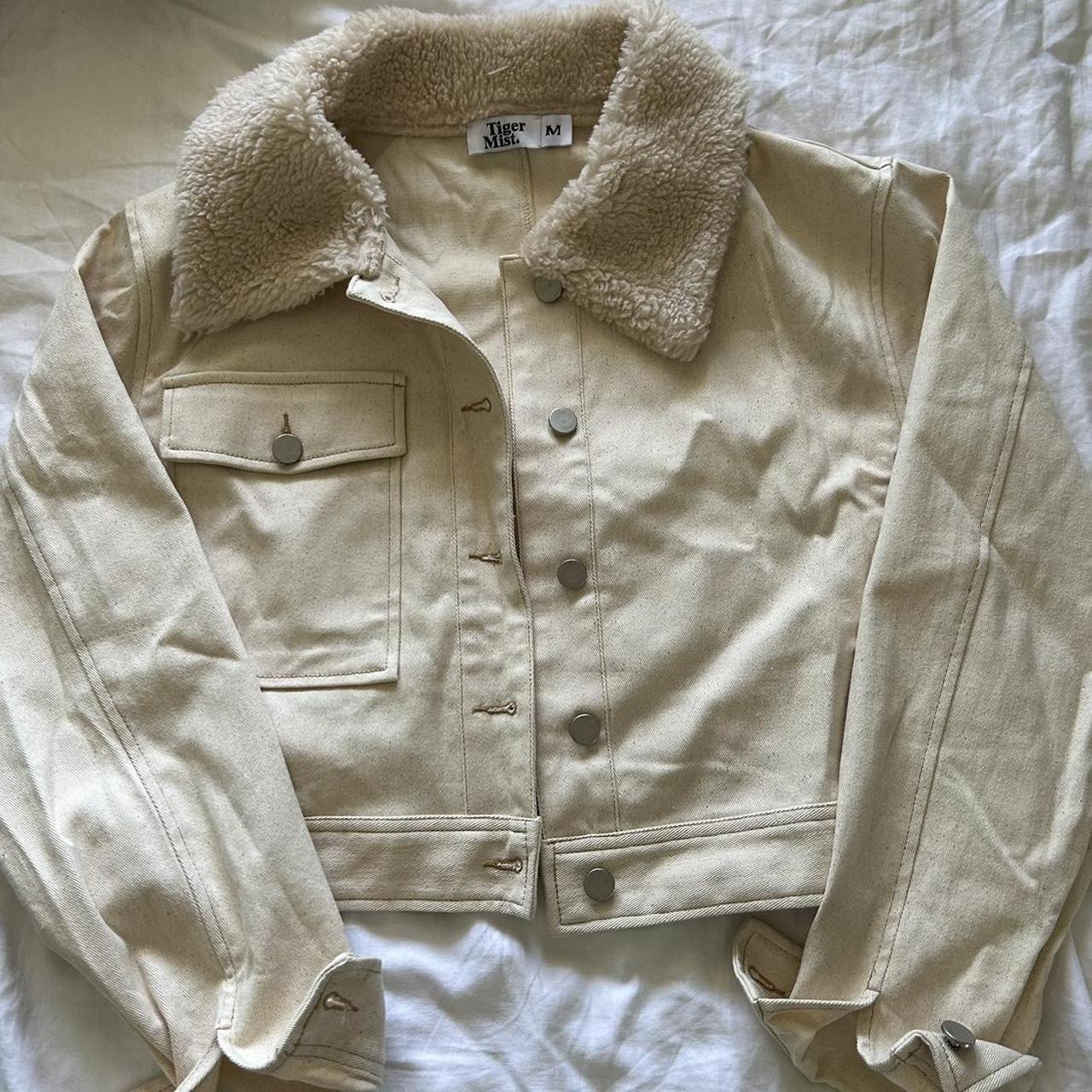 Adorable Tan Denim Jacket! I have never worn it as... - Depop